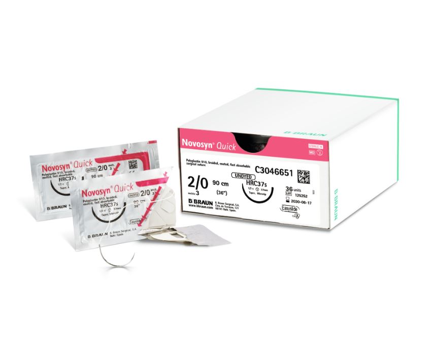 Novosyn Quick HR26 sutur, 3-0, 70 cm, 36 stk.